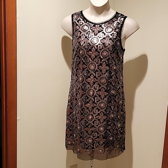 Chelsea & Violet | Dresses | Chelsea Violet Glam Moto Black With Bronze ...